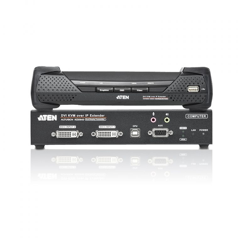 ATEN KE6940 :: KVM Over IP екстендър, USB, DVI-I, Dual Display – www.aten.bg